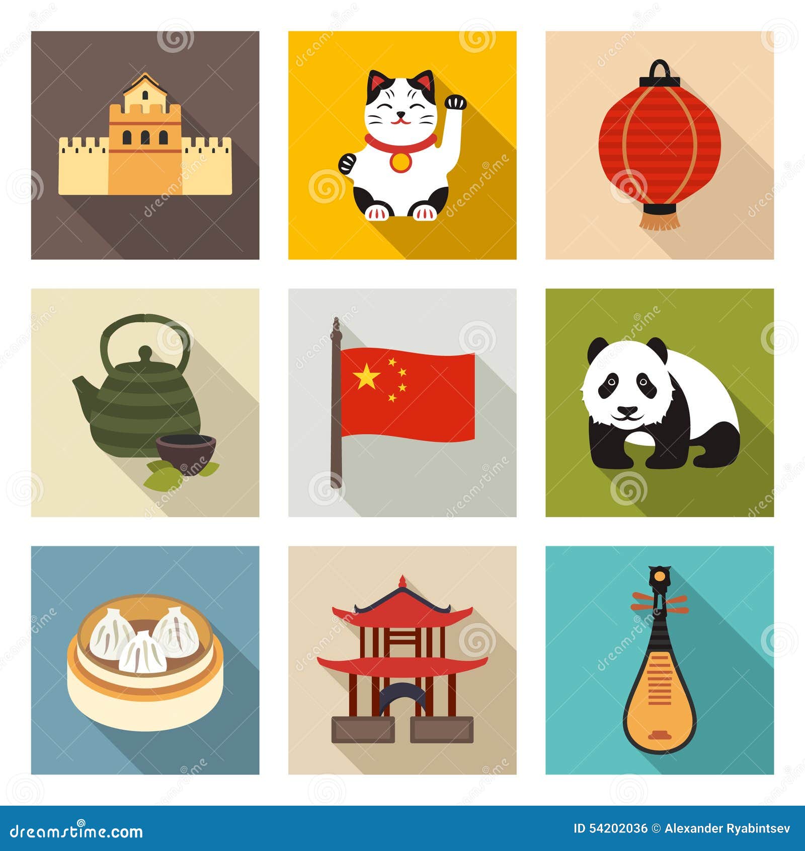 China Icon Set Stock Vector - Image: 54202036