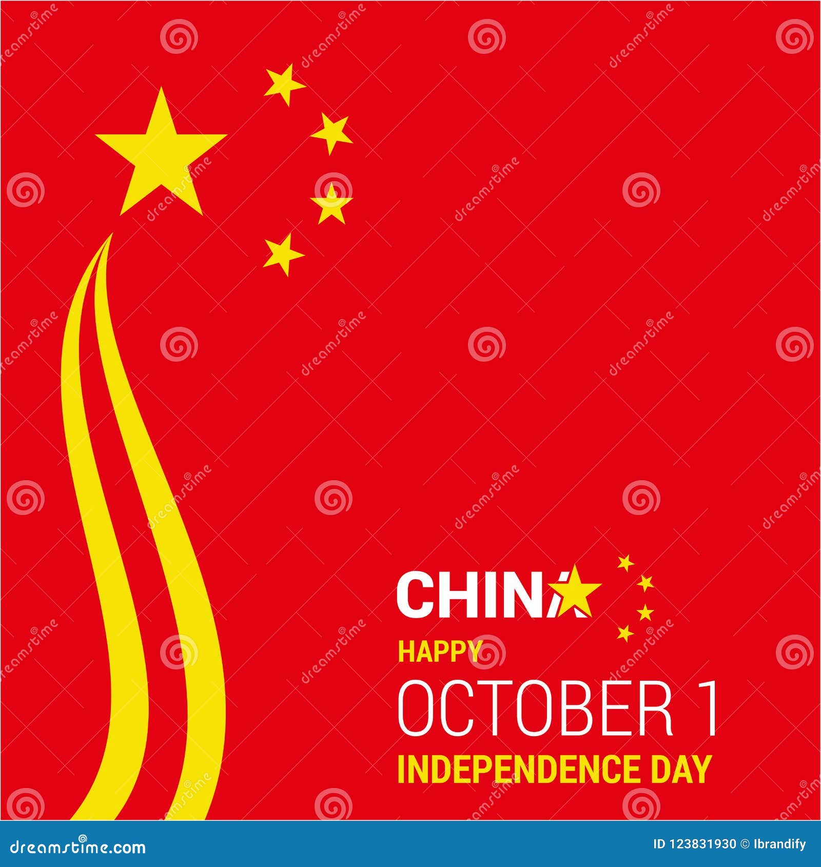 China Independence Day Design Card Vector Stock Vector - Illustration ...