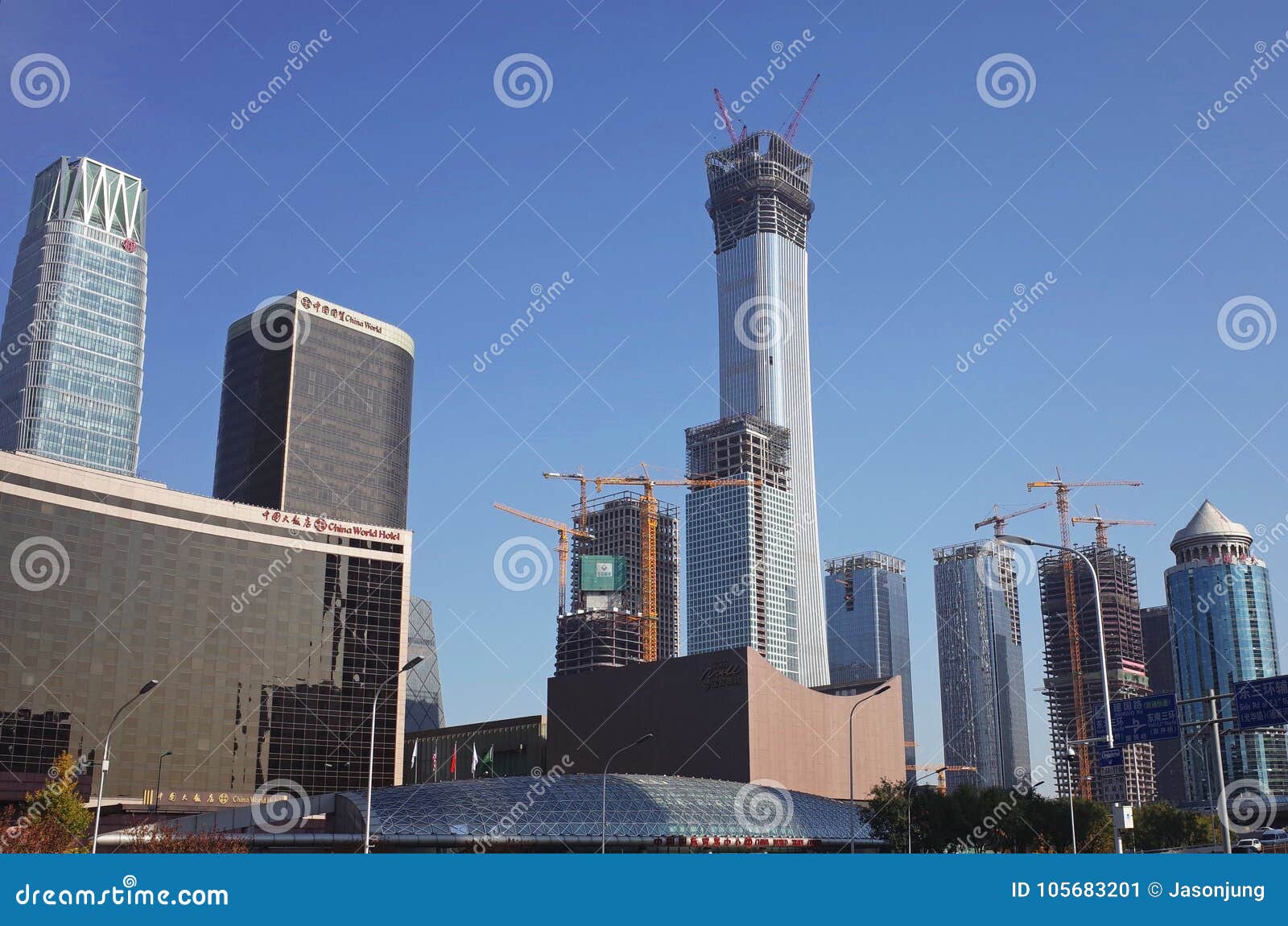 New Skyscraper in BEIJING City, Construction Site in CBD Editorial ...