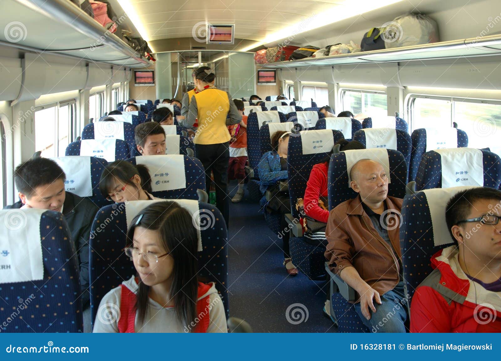 China - inside fast train editorial photo. Image of sitting - 16328181