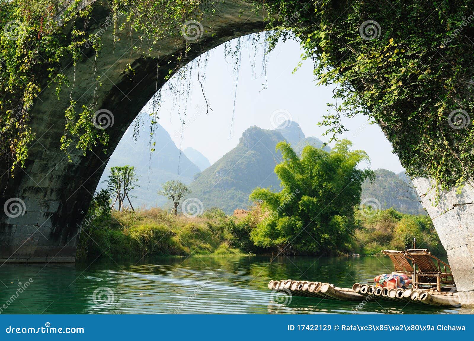 China - Li-Fluss, Yangshuo stockbild. Bild von hügel - 17422129
