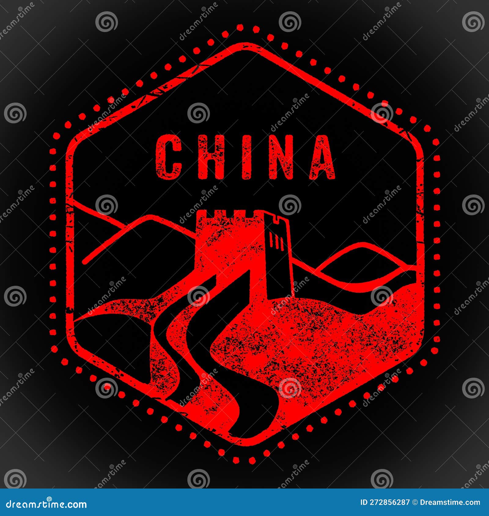 China logo stock illustration. Illustration of label - 272856287
