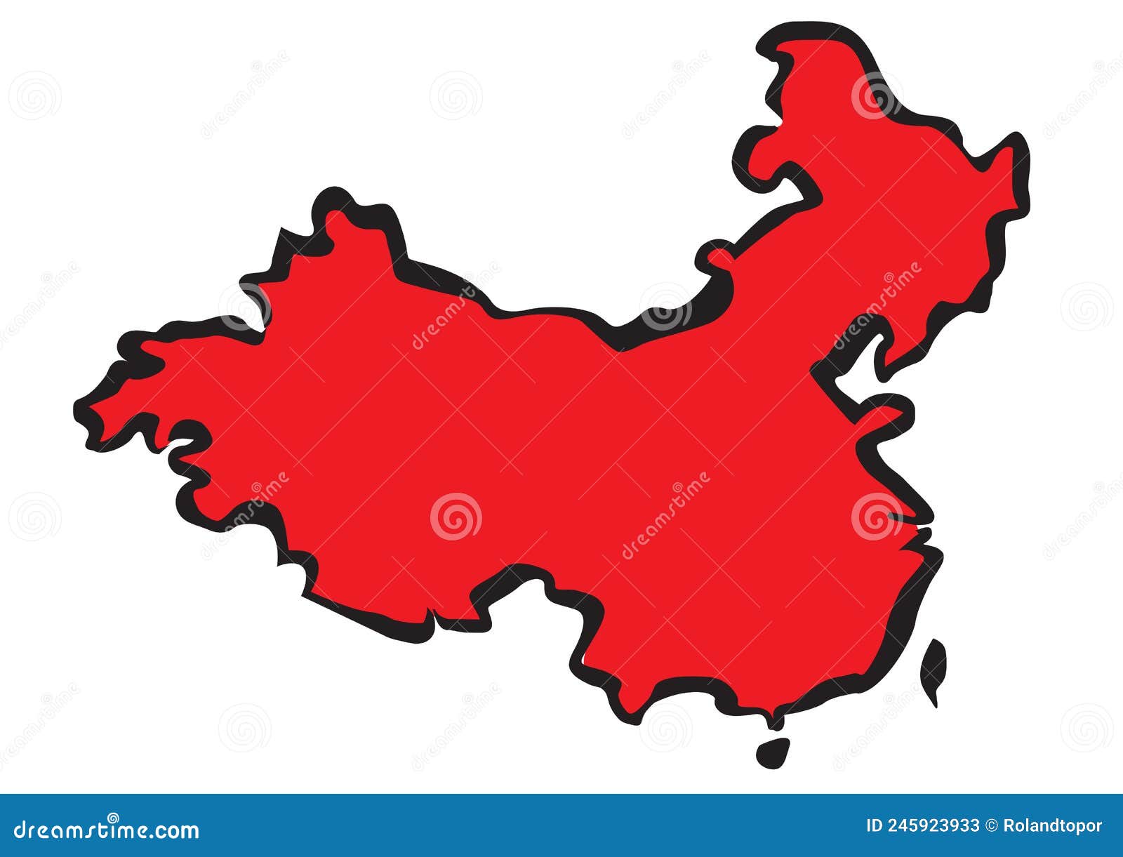 China Outline Map Administrative Regions Vector Illustration ...