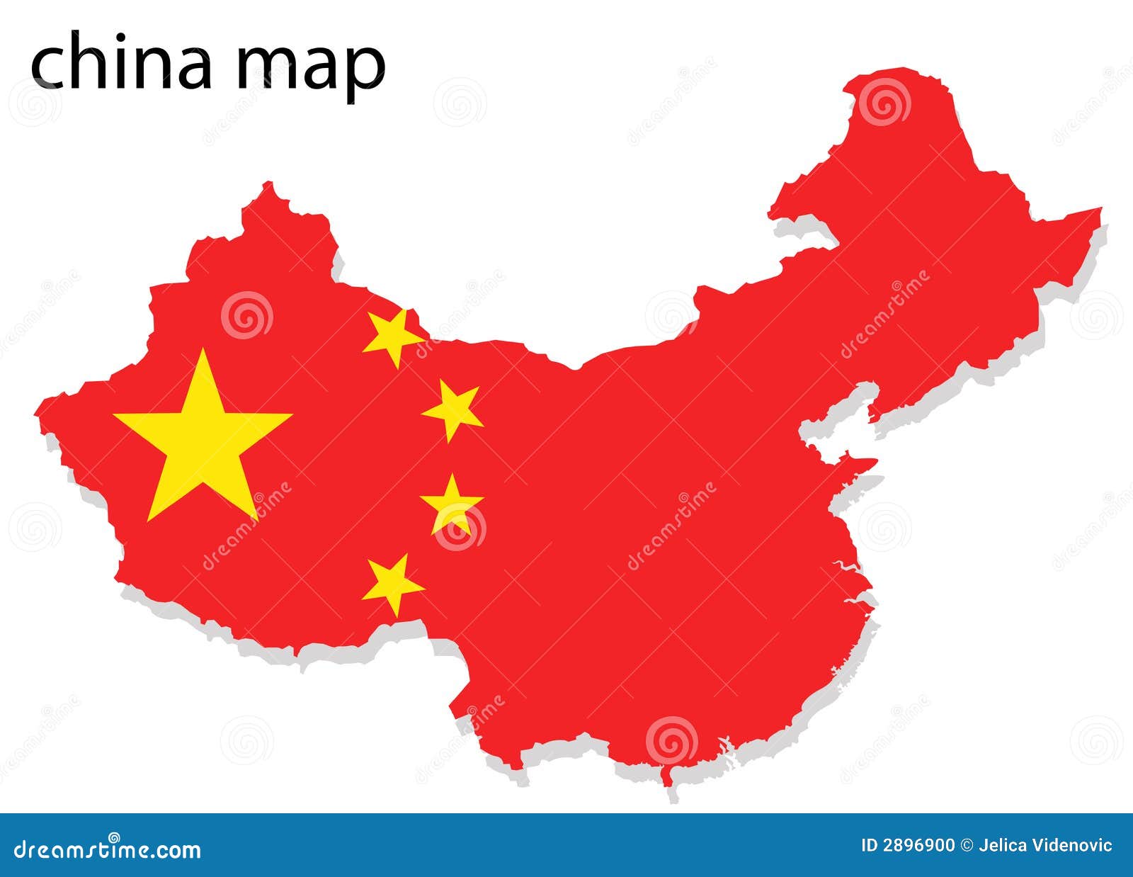 China map stock illustration. Illustration of landmark - 2896900