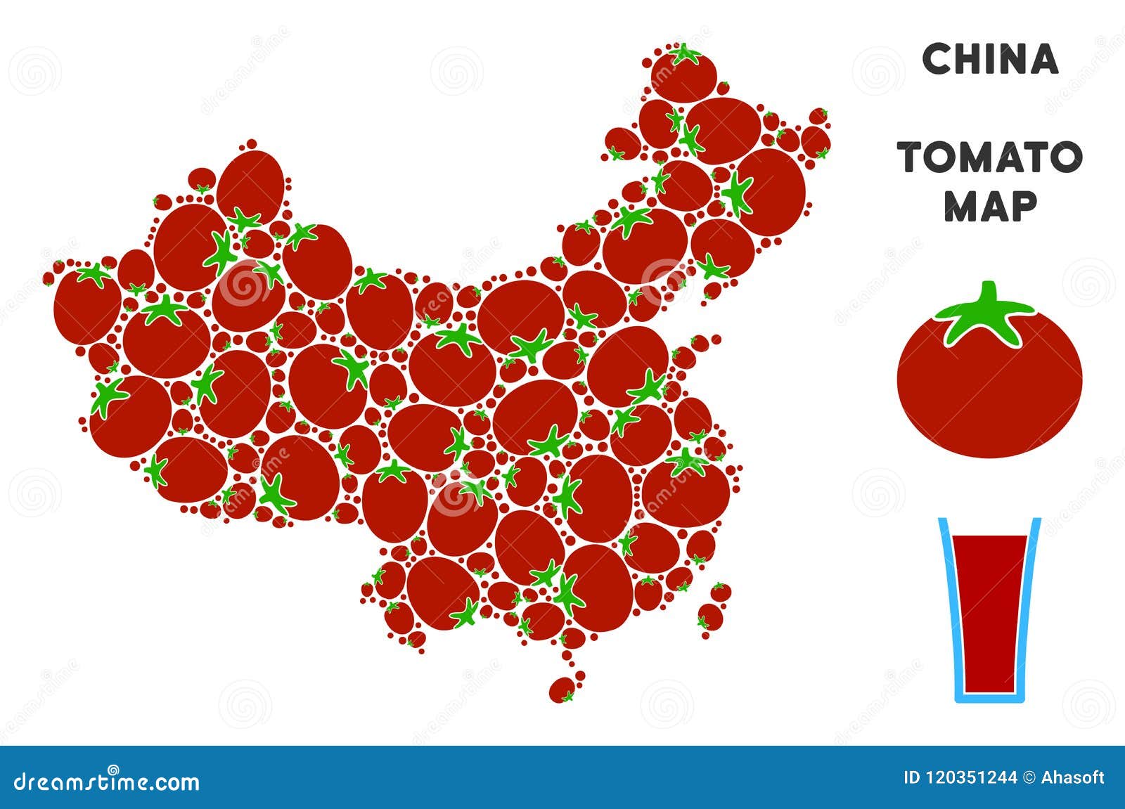 China Map Composition of Tomato Stock Vector - Illustration of china ...