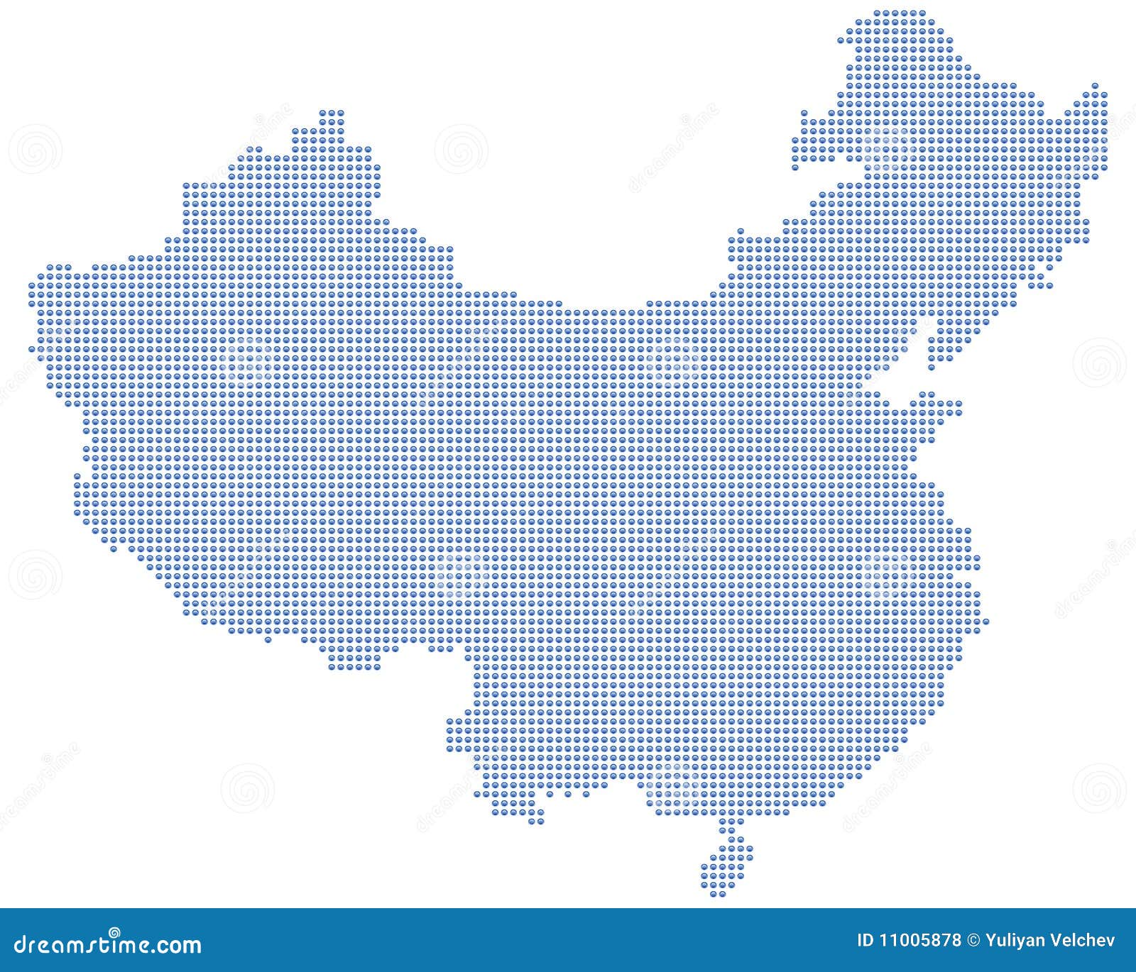China map dots stock vector. Illustration of chinese - 11005878