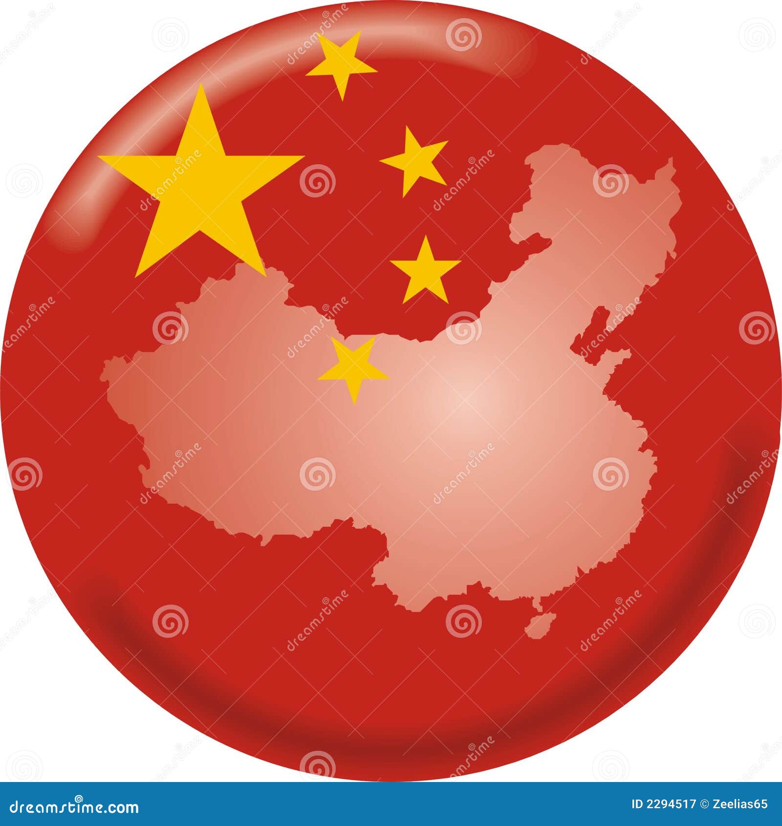 China map and flag stock vector. Illustration of flag - 2294517