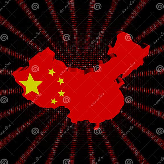 China Map Flag on Red Hex Code Burst Illustration Stock Illustration ...
