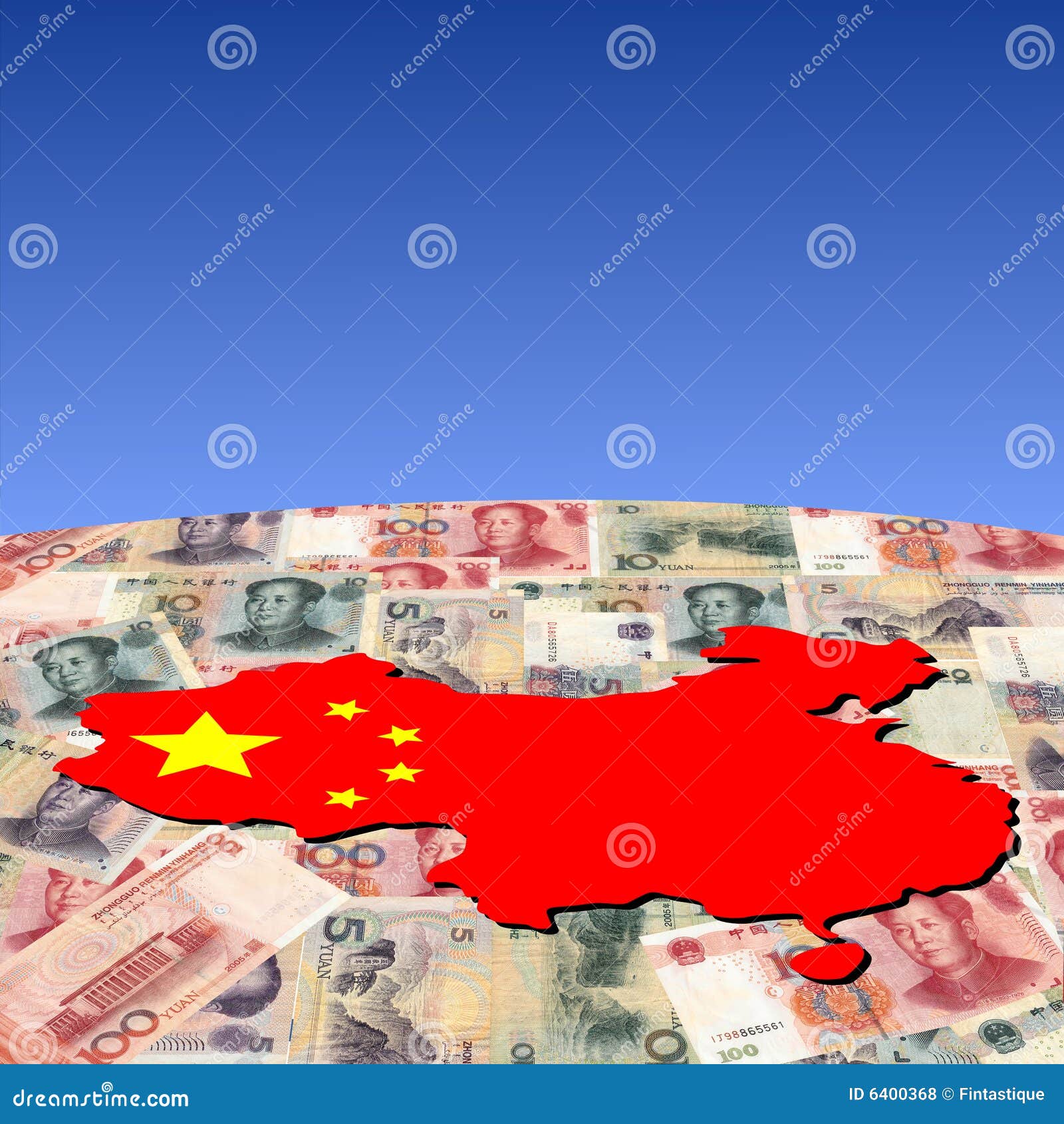 China map flag on yuan stock illustration. Illustration of bill - 6400368