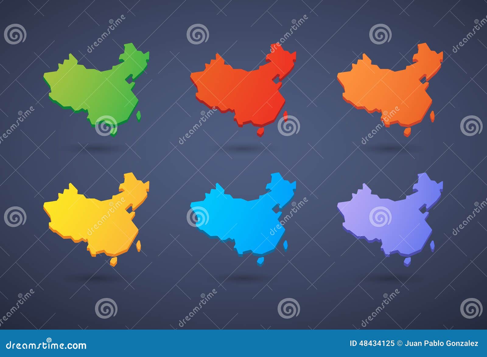 China map icon set stock illustration. Illustration of geography - 48434125