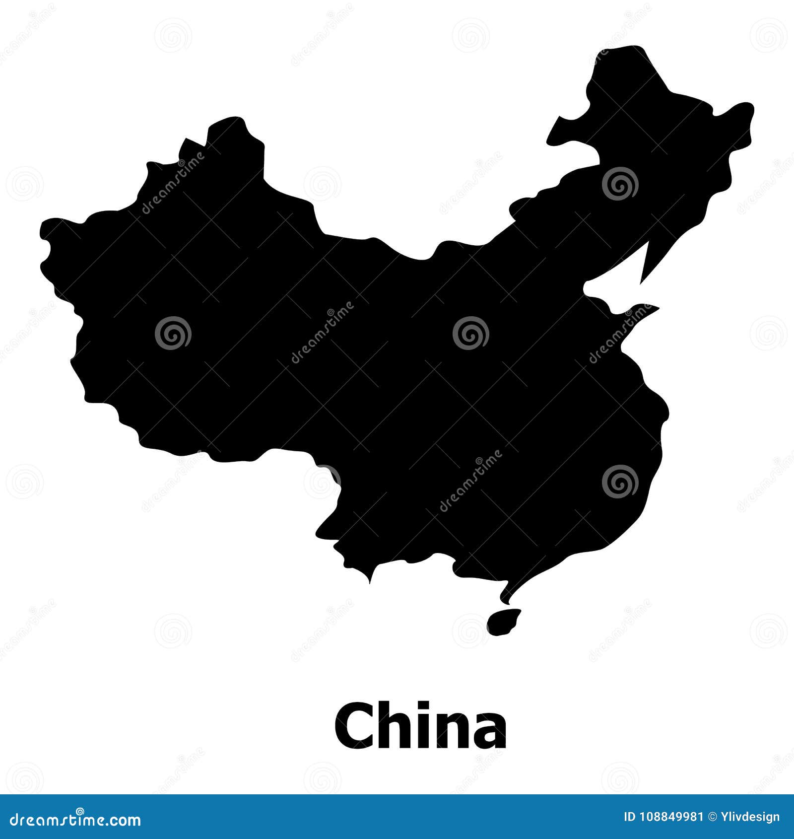 China Map Icon, Simple Style Stock Vector - Illustration of flag, folds ...