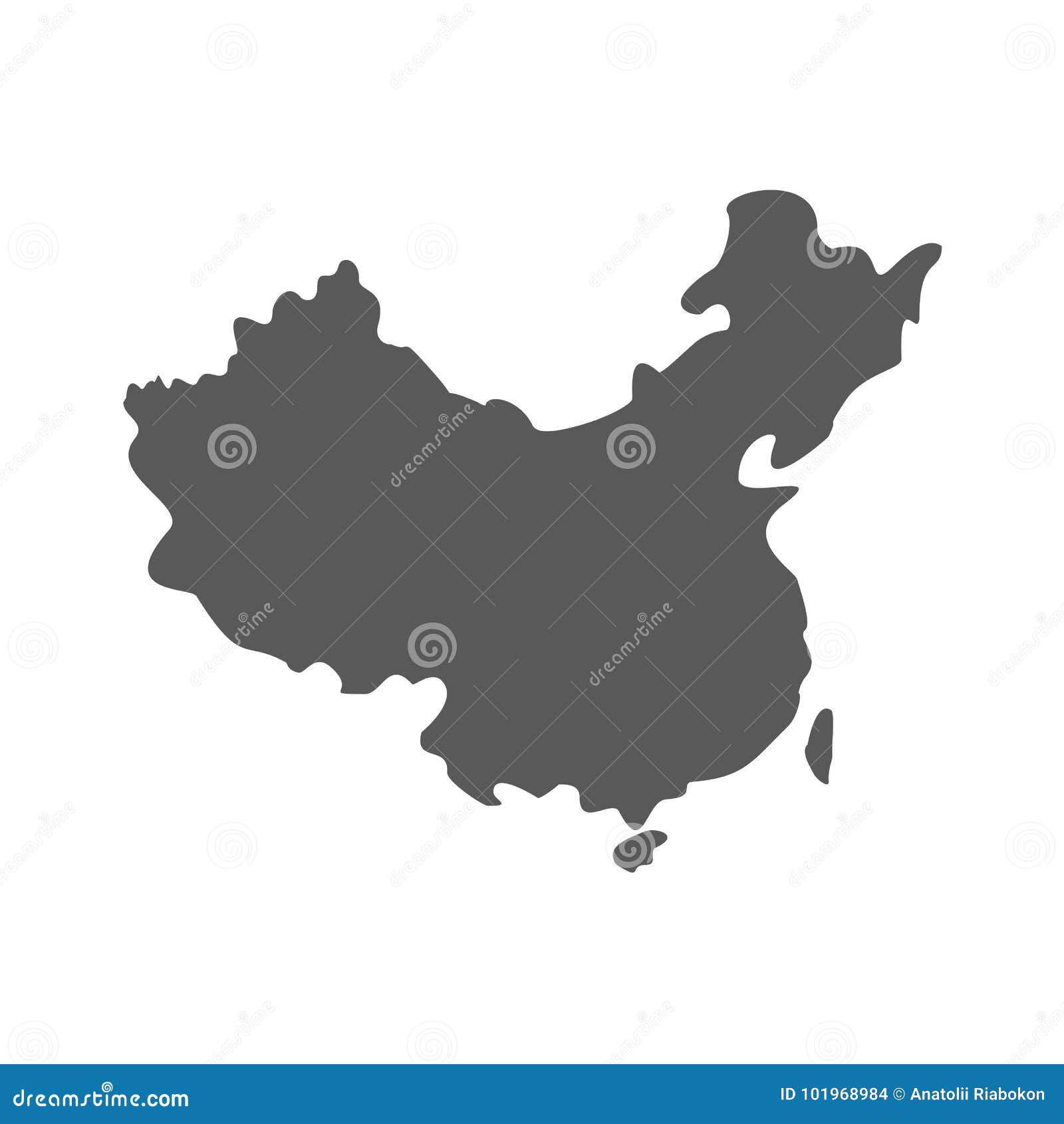 China Map Icon Vector Simple Stock Vector - Illustration of frontier ...