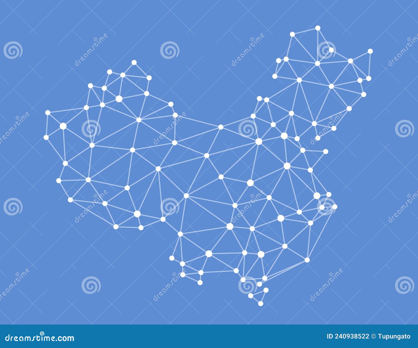 China Map - Polygon Style Vector Stock Vector - Illustration of ...