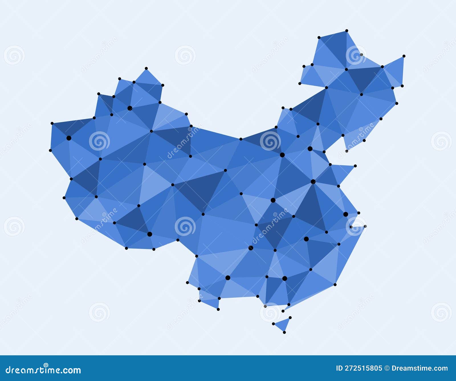 China Map - Polygon Style Vector Stock Vector - Illustration of china ...