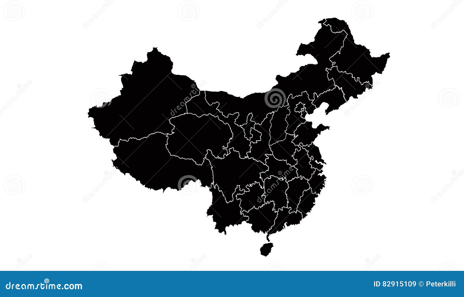 China map stock illustration. Illustration of colored - 82915109