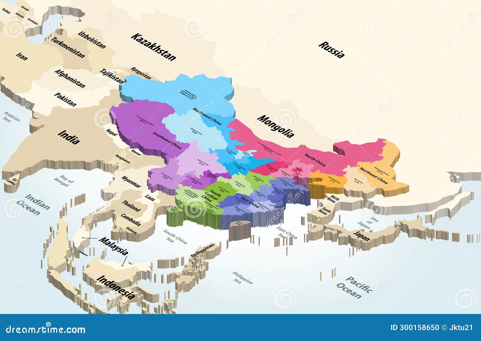 China Municipalities Map with Neighbouring Countries and Territories ...