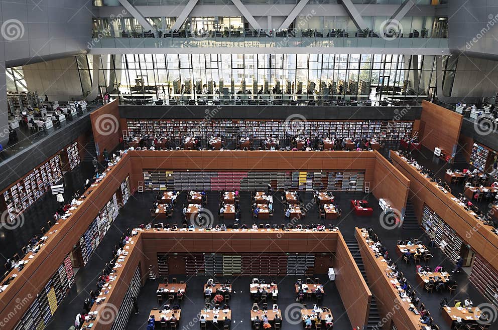 China National Library in Beijing Editorial Image - Image of books ...