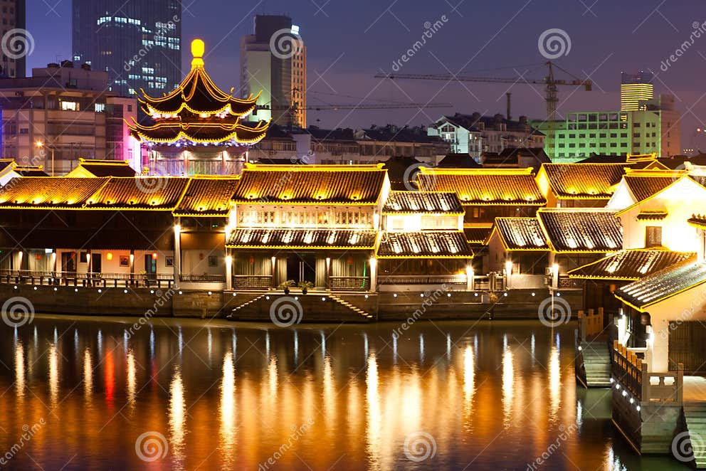 China night scene stock image. Image of district, cityscape - 21159517
