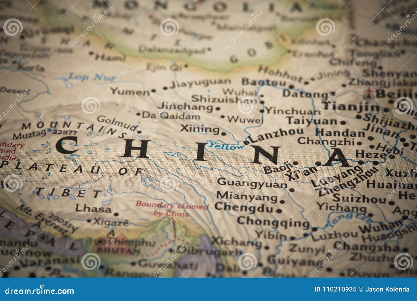 China no mapa imagem de stock. Imagem de mundo, cidade - 110210935