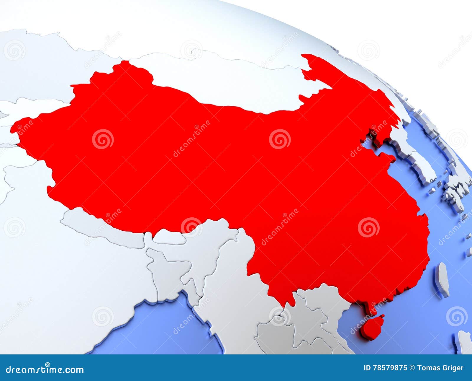 China no mapa do mundo ilustração stock. Ilustração de diplomacia ...