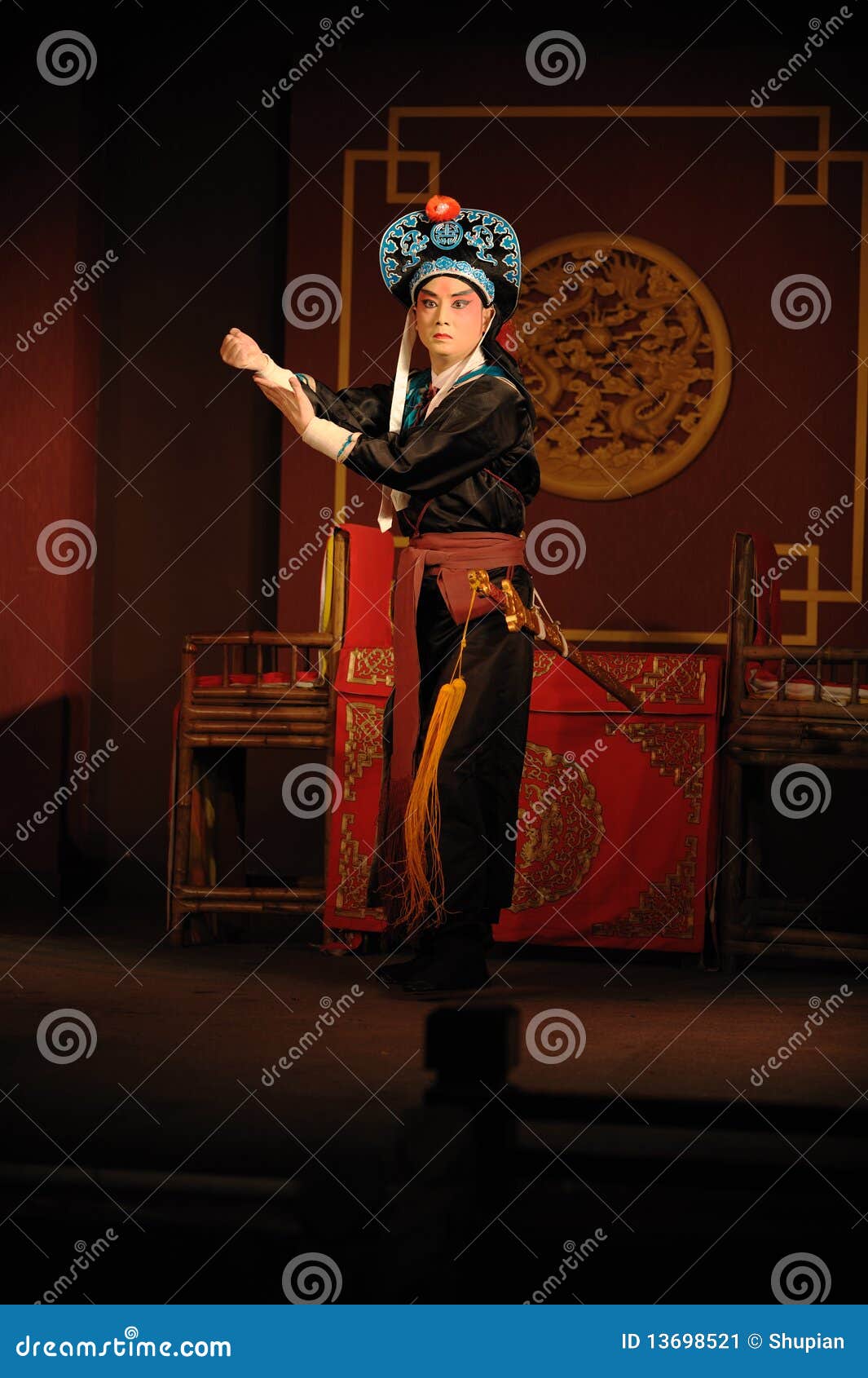 China opera actor with hat stock image. Image of asian - 13698521