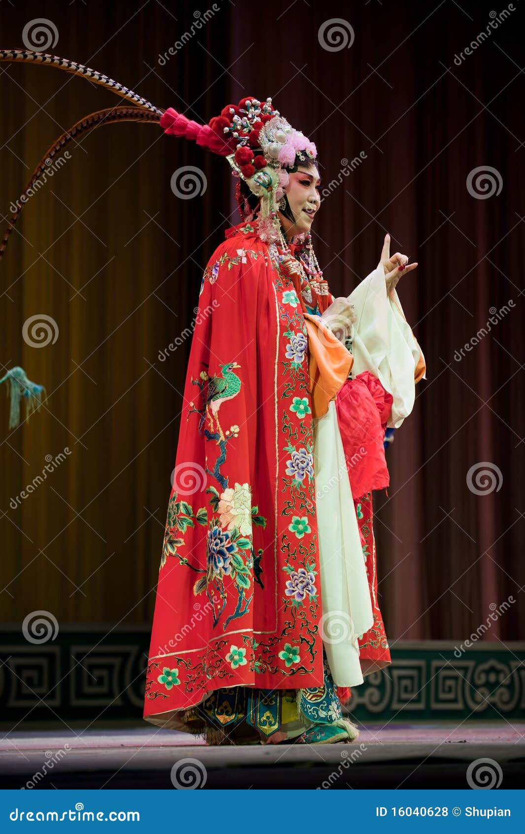 China opera woman in red stock photo. Image of china - 16040628