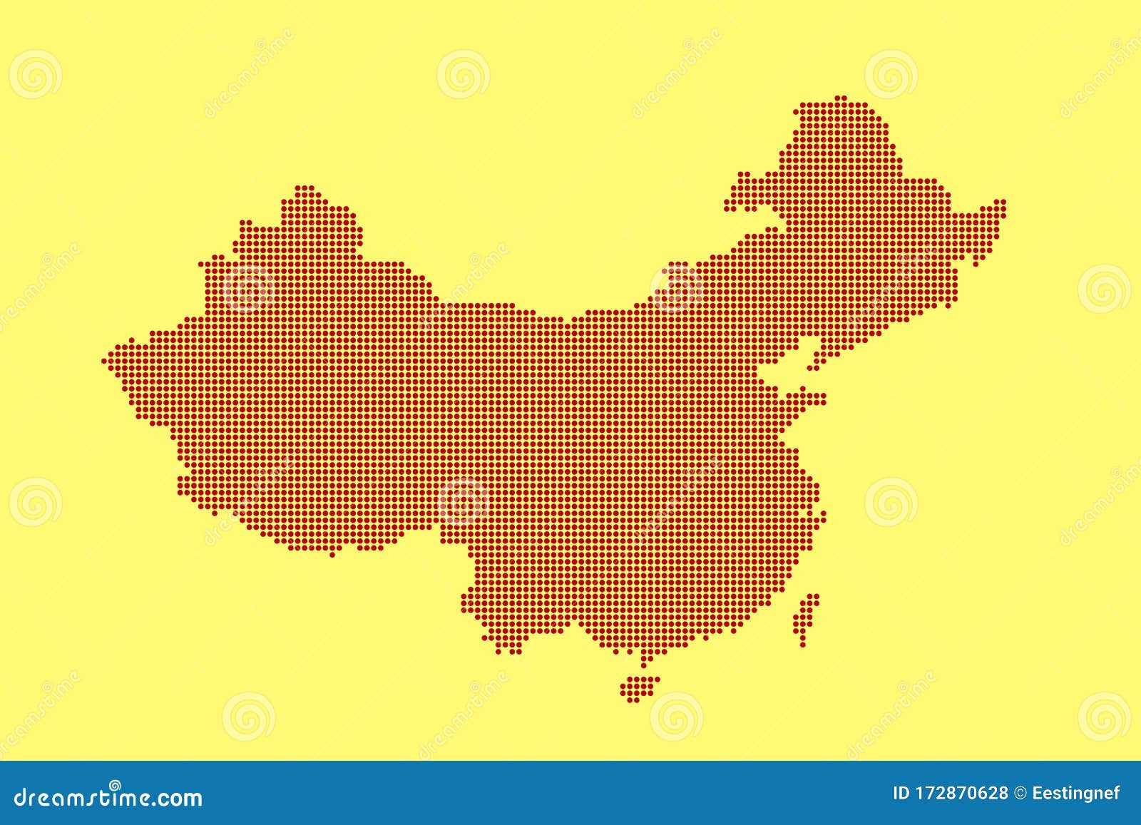 China Pixel Map. Vector Illustration Stock Vector - Illustration of ...