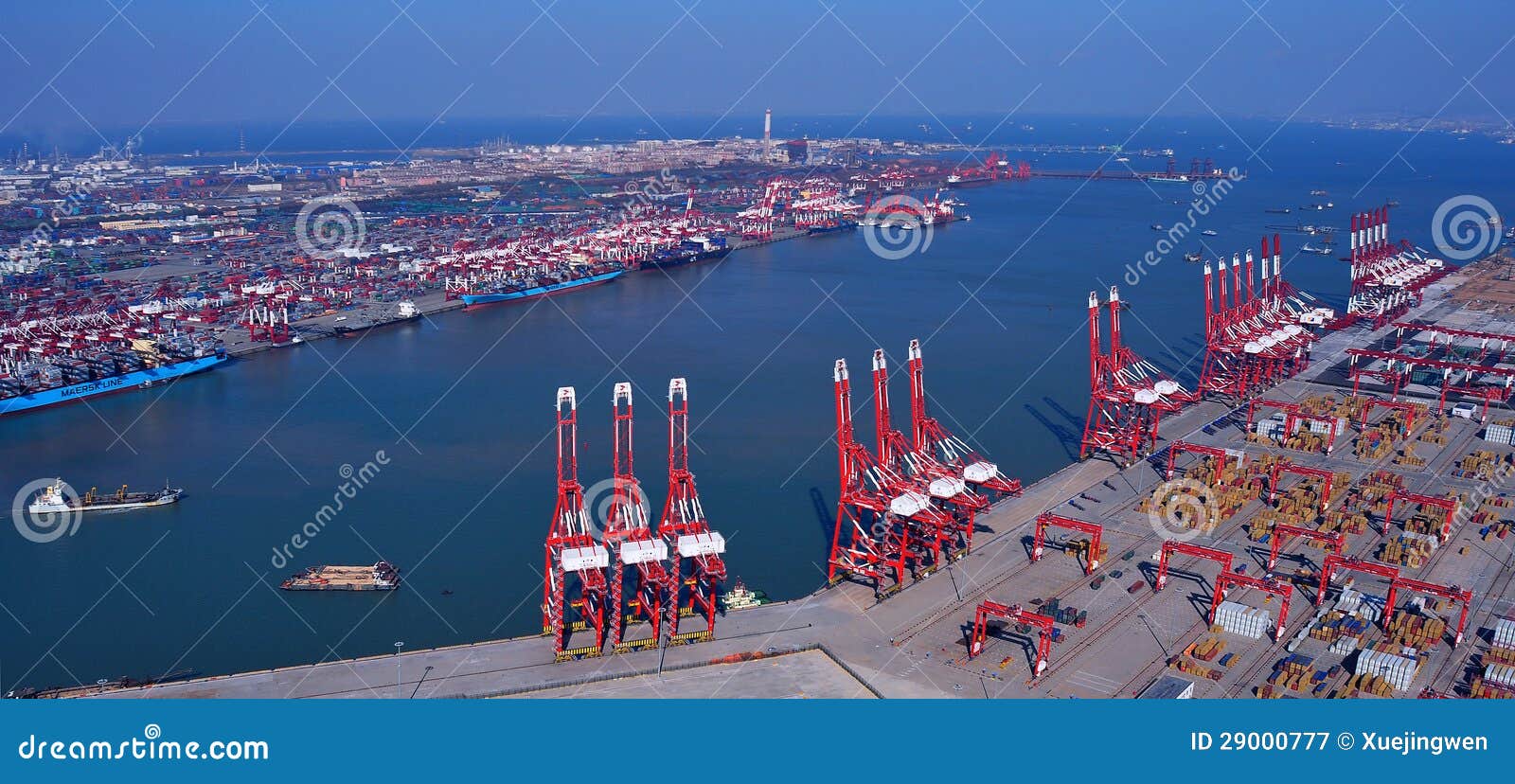 China Qingdao Port Container Terminal Editorial Photography - Image of ...