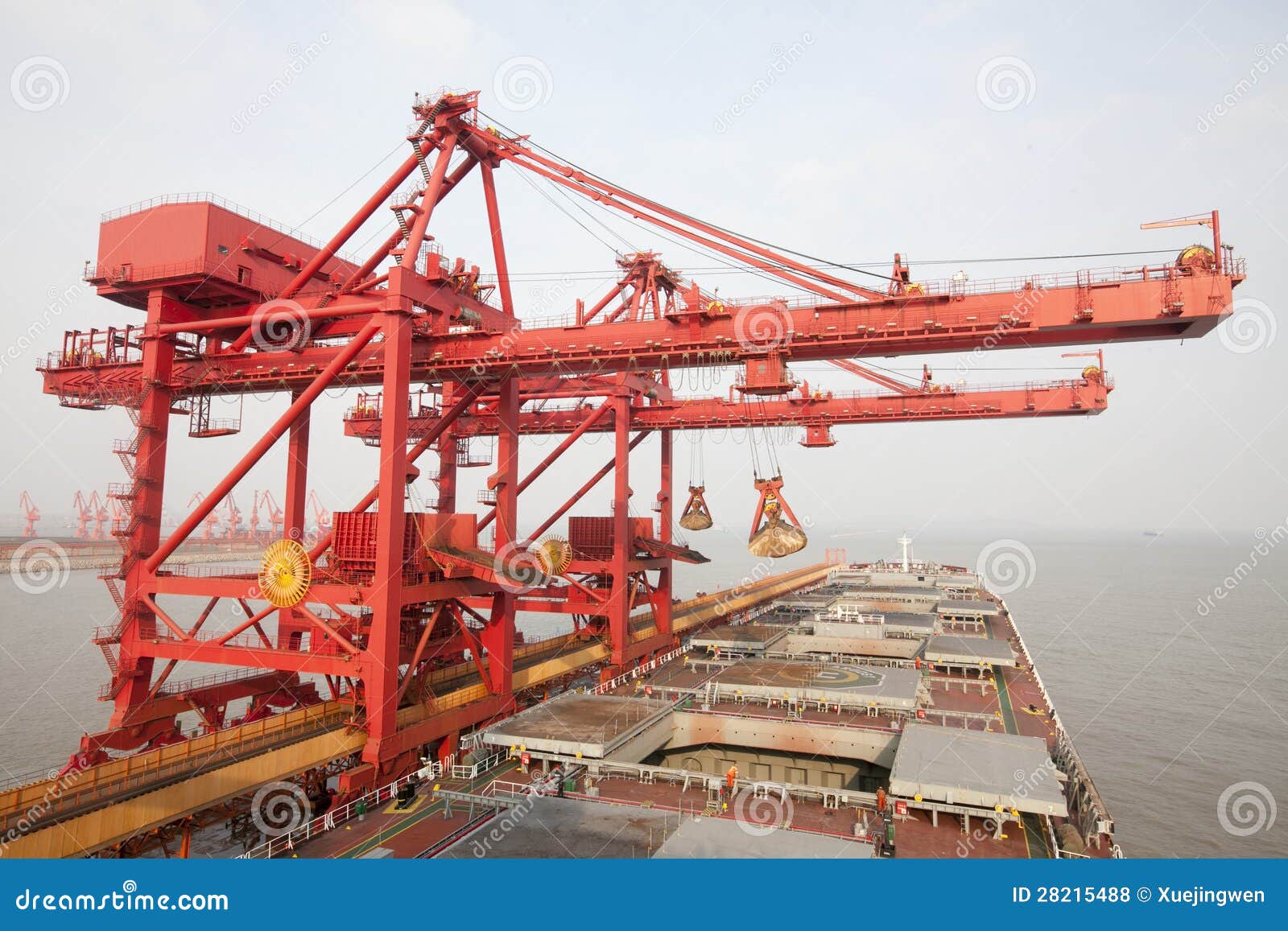 China Qingdao Port and Ton Iron Ore Terminal Editorial Stock Photo ...