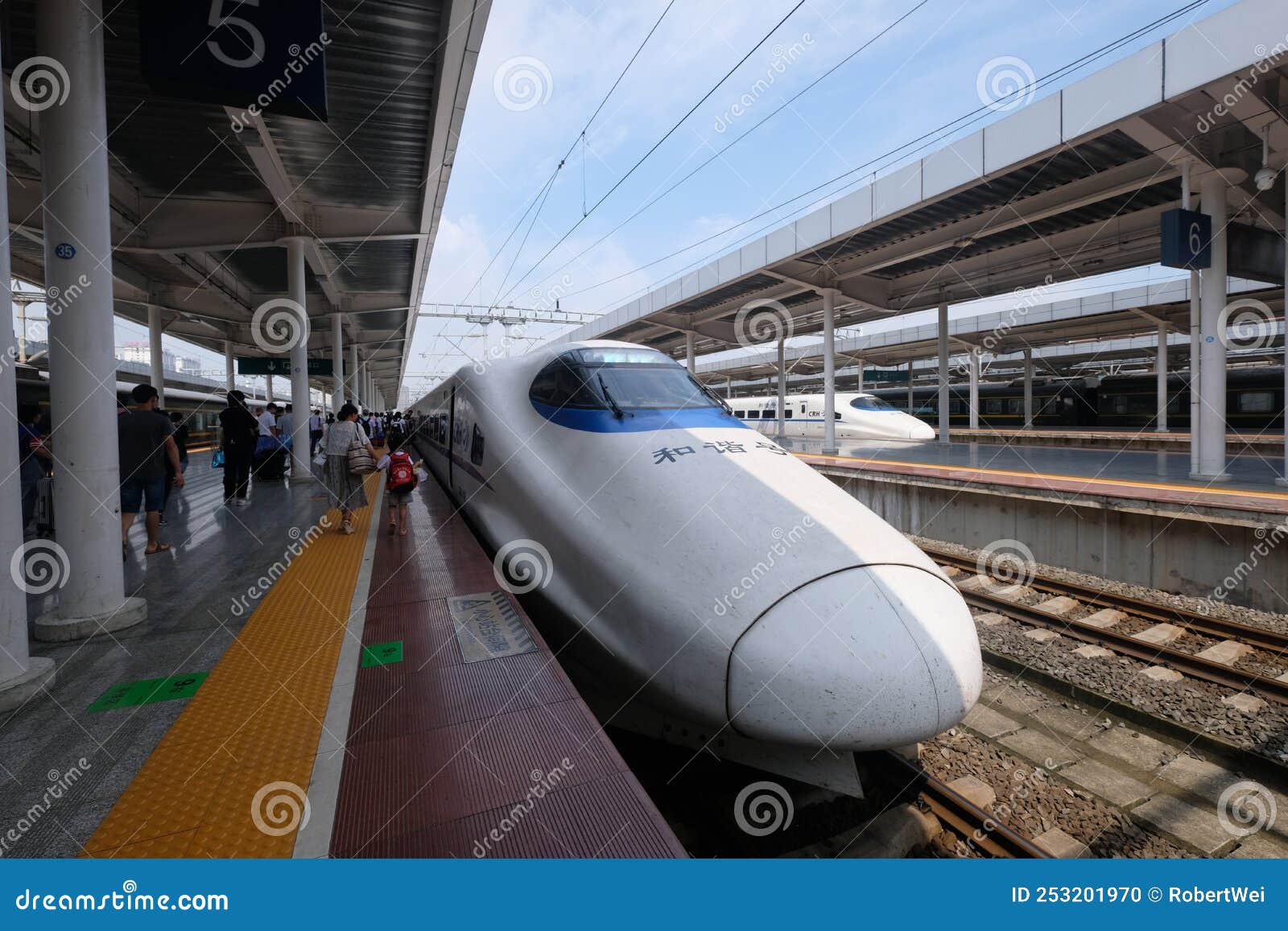 China Railway High-speed CRH Train on Railroad Editorial Image - Image ...