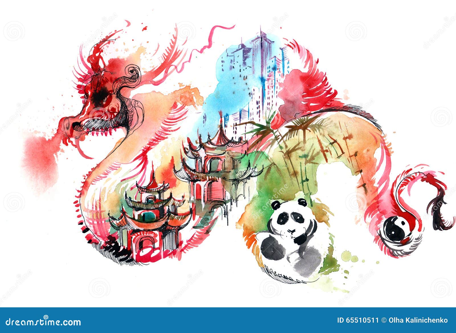 China stock illustration. Illustration of asia, destinations - 65510511