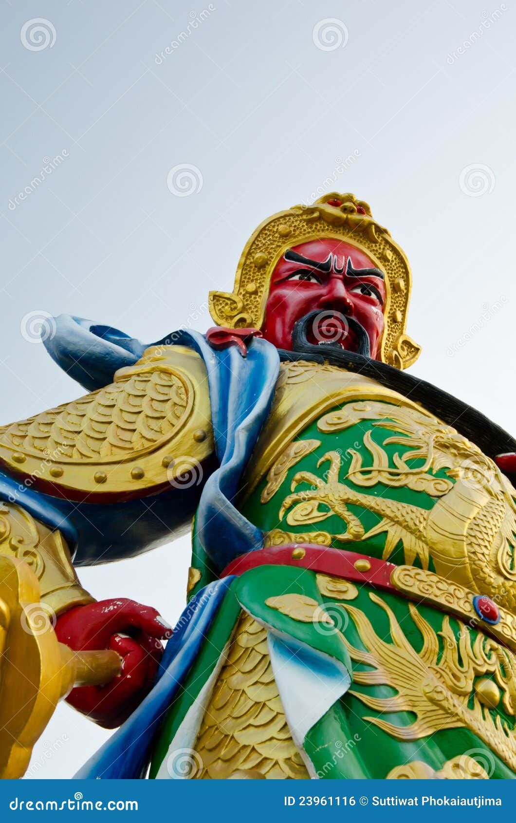 China Red Gods face stock photo. Image of auspicious - 23961116
