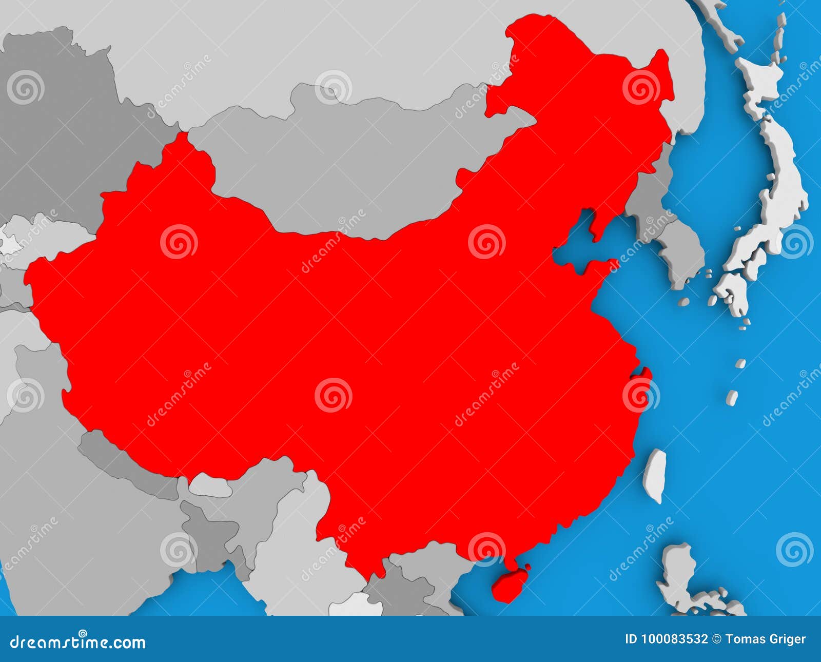 Map of China stock illustration. Illustration of asia - 100083532