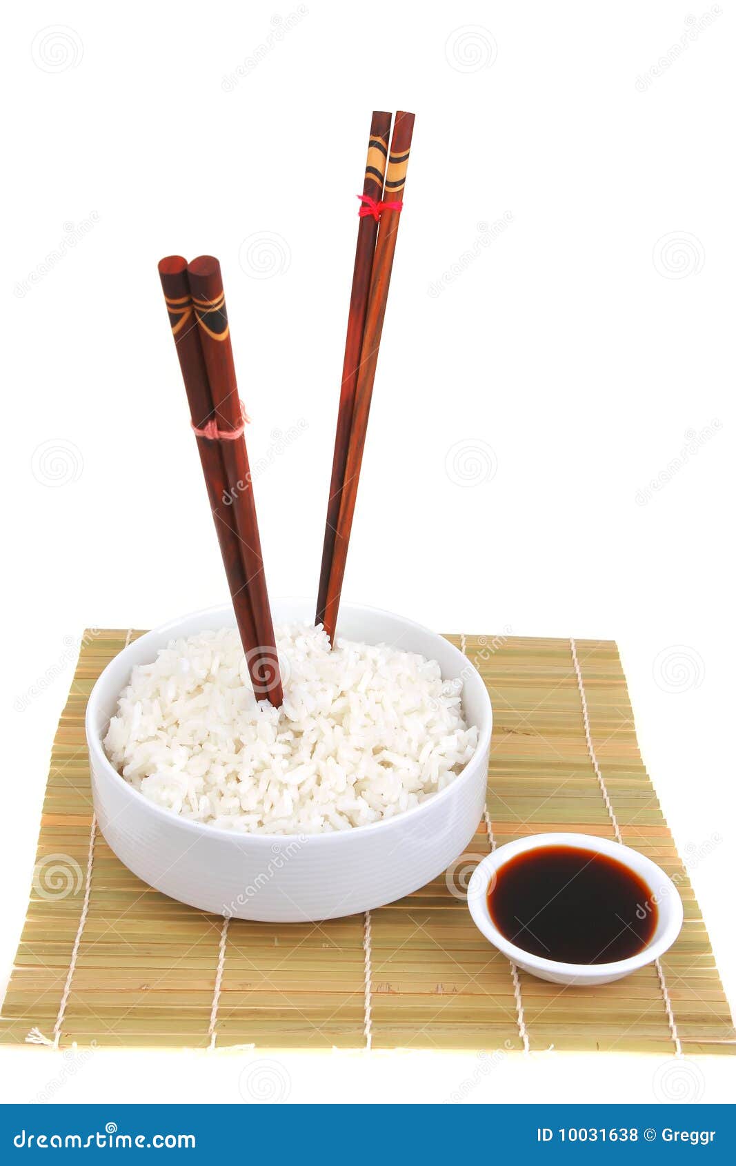 China Rice on Traditional Bamboo Mat Stock Photo - Image of bamboo ...