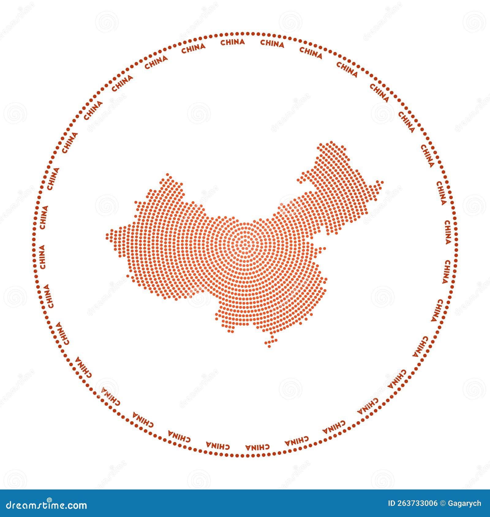 China round logo. stock vector. Illustration of concept - 263733006