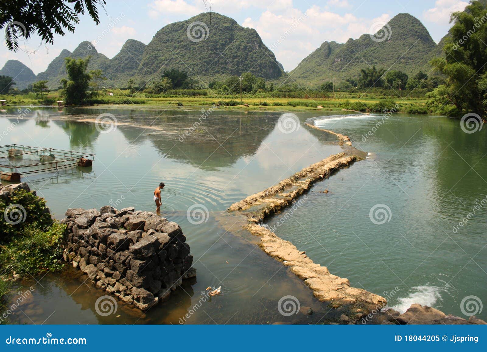 China Rural Scenery of Yangshou Editorial Image - Image of duck ...