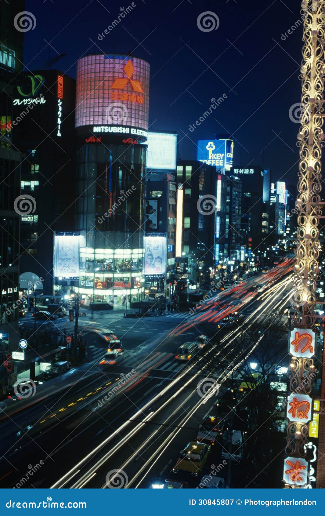 China Shanghai Illuminated Street at Night Elevated View Editorial ...