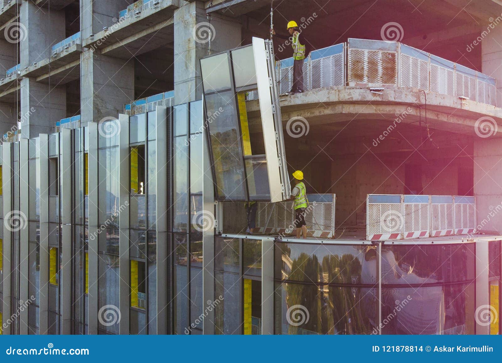 Facade Cladding of the Building. Editorial Stock Image - Image of ...