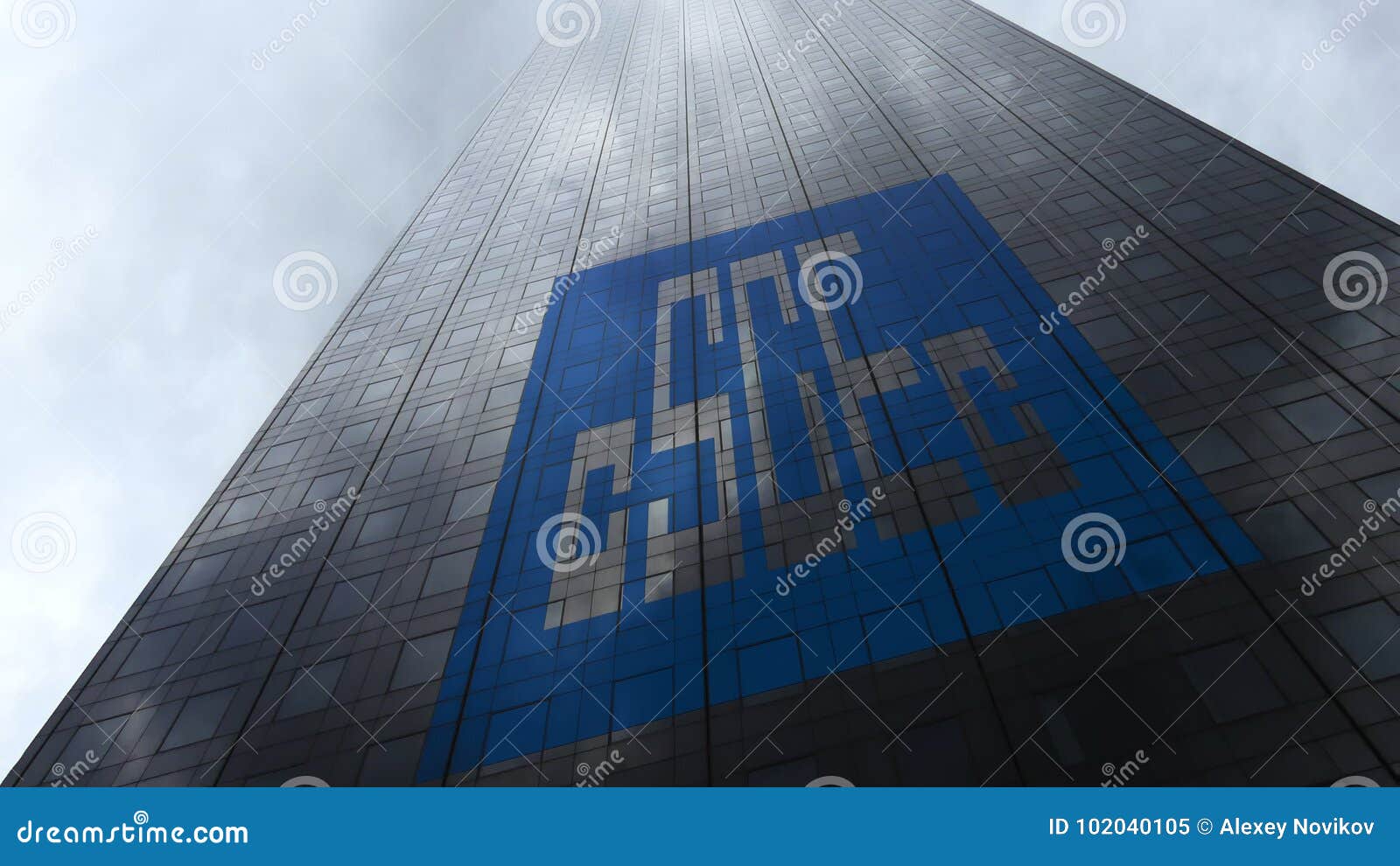 China State Construction Engineering Corporation Logo on a Skyscraper ...