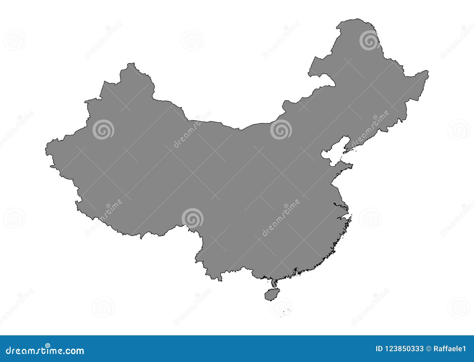 China State Map Vector Silhouette Stock Vector - Illustration of macao ...