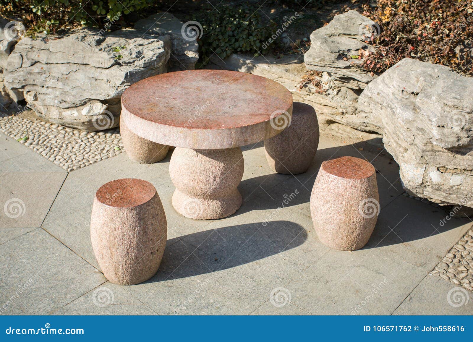 China stone stool stock photo. Image of desk, bench - 106571762