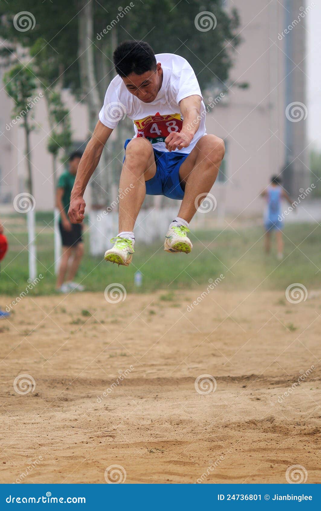 China: Student Track And Field Games / Long Jump Editorial Image ...