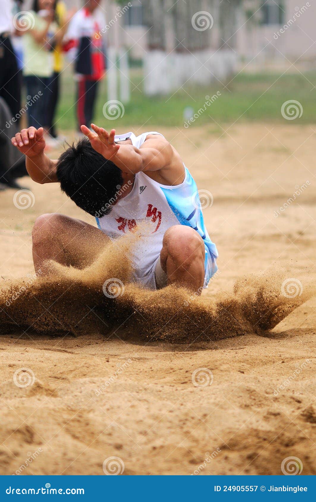 China: Student Track and Field Games / Long Jump Editorial Photography ...
