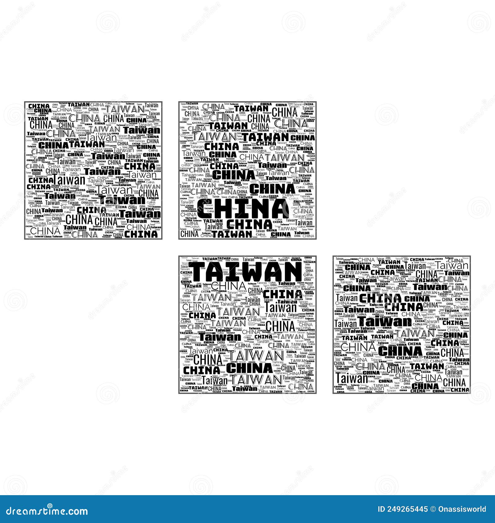 China And Taiwan Flags Painted On A Concrete Wall Stock Photo ...