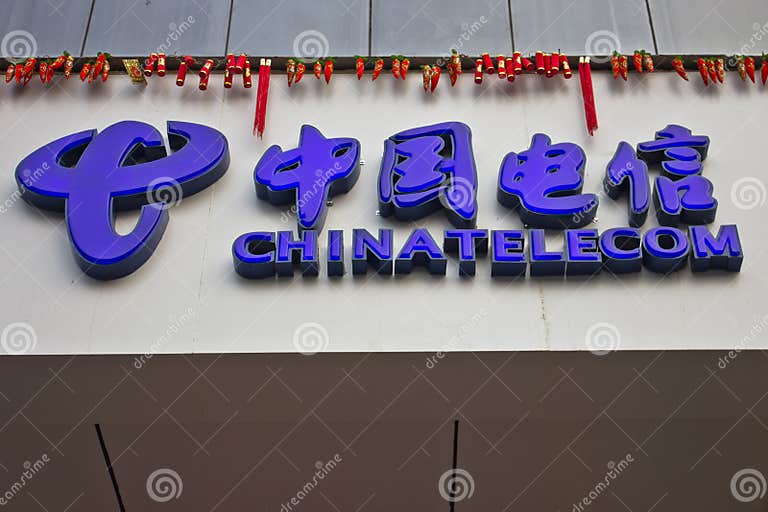 China Telecom logo editorial photography. Image of chitec - 37496972