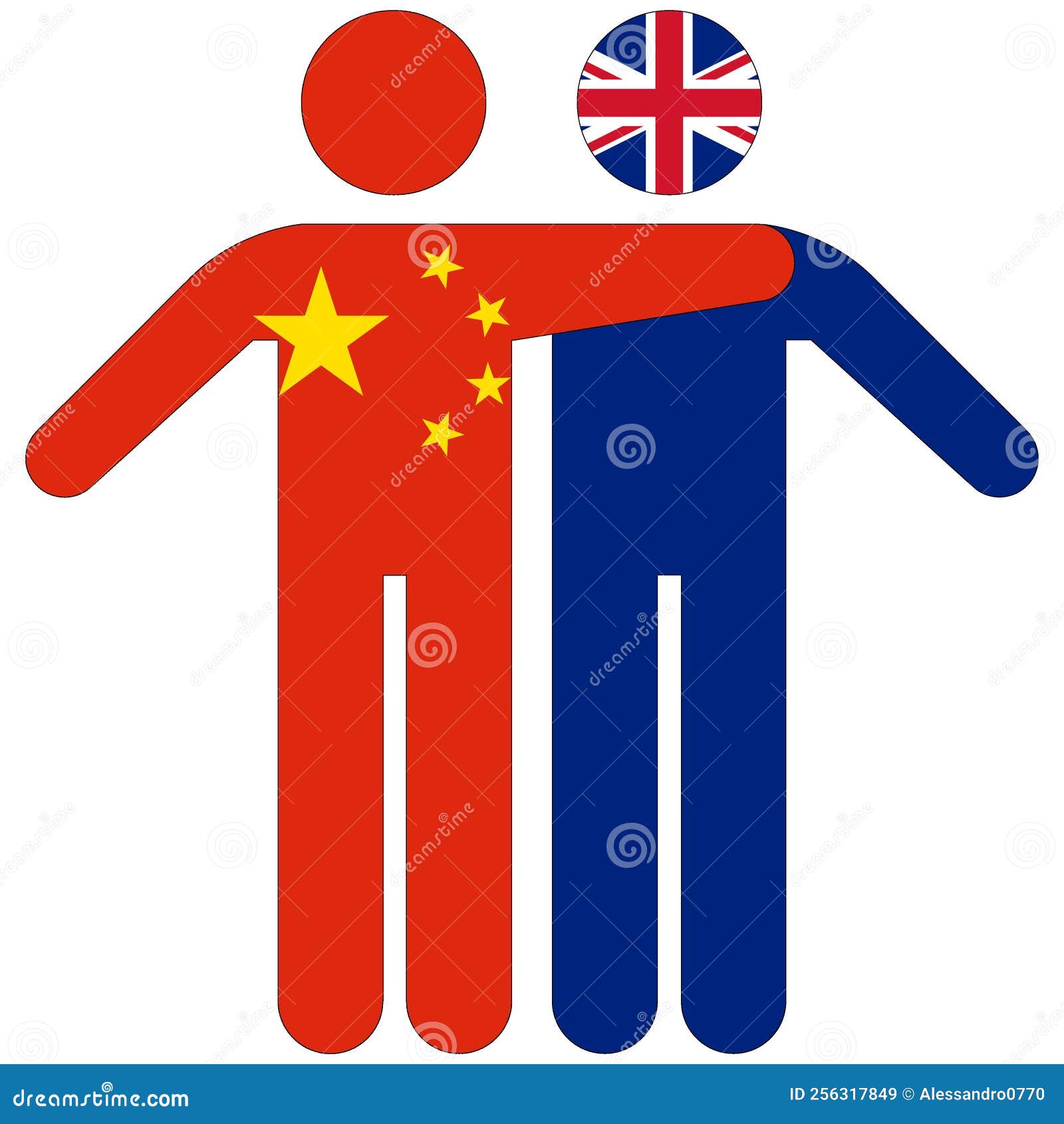 China - UK : Friendship Concept Stock Illustration - Illustration of ...