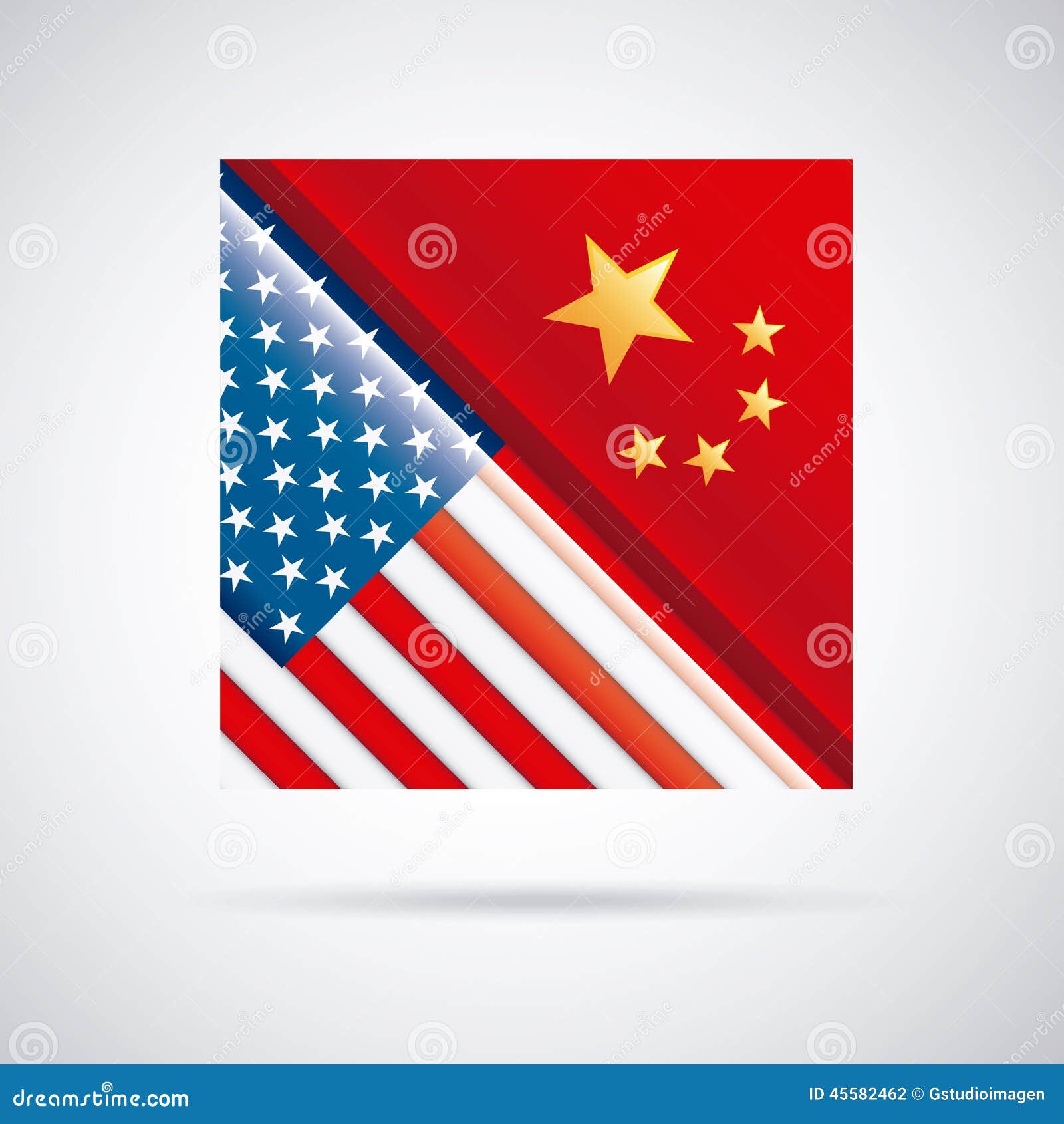 China and usa design stock vector. Illustration of graphic - 45582462