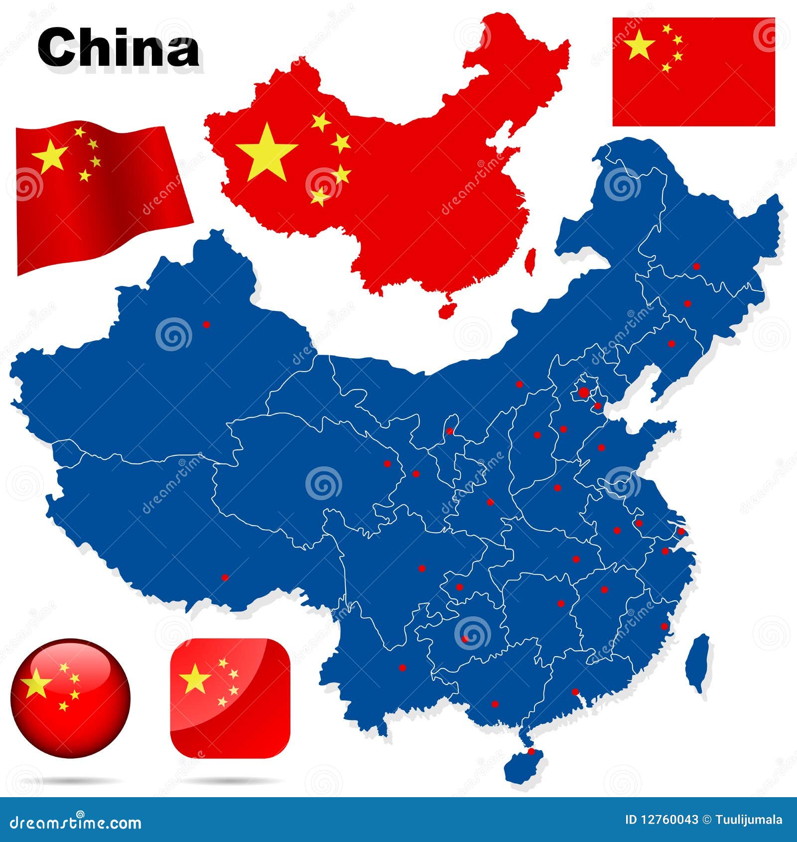 China vector set. stock vector. Illustration of graphic - 12760043