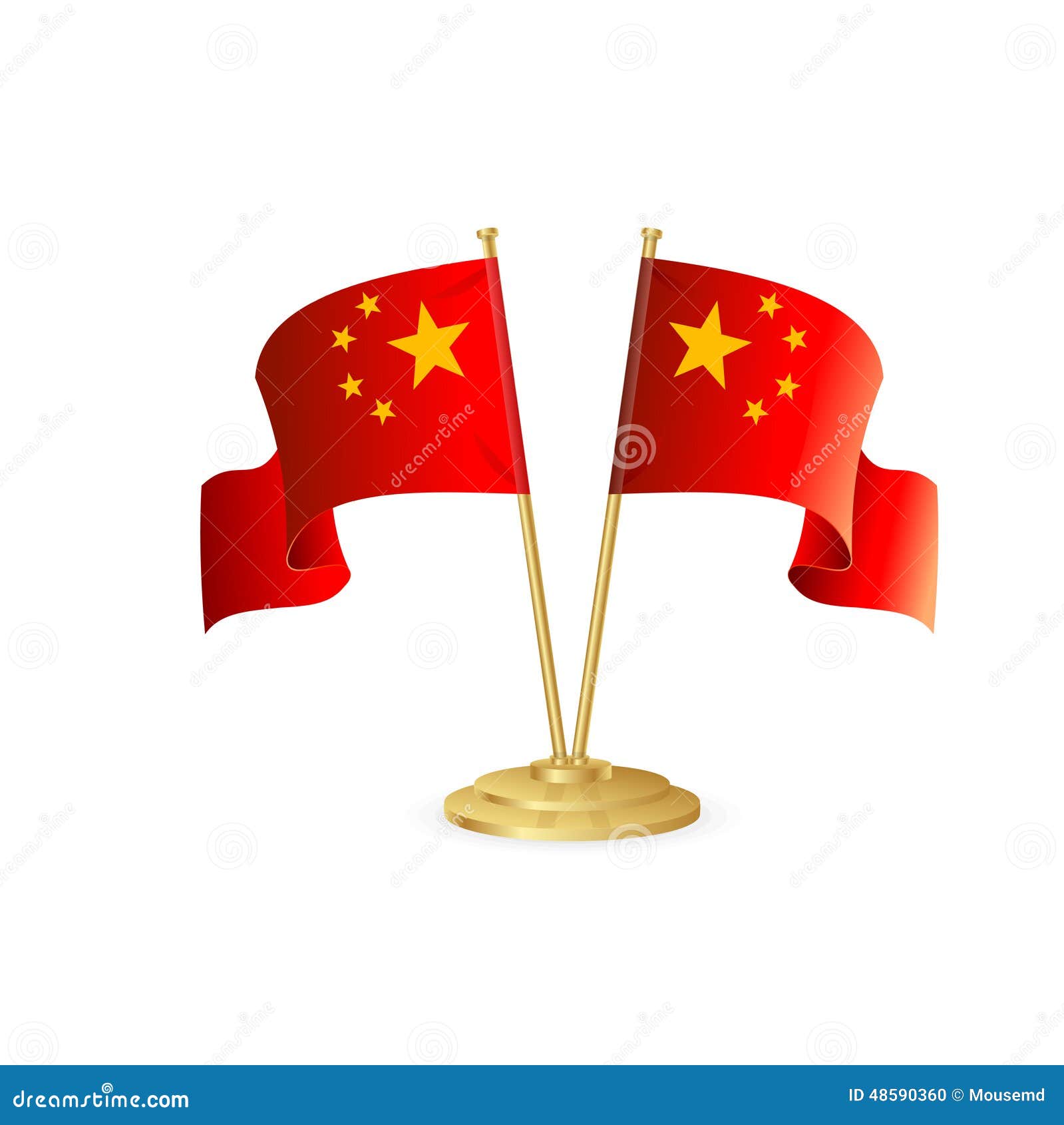 China Vector Table Flag Isolated Stock Vector - Illustration of ...