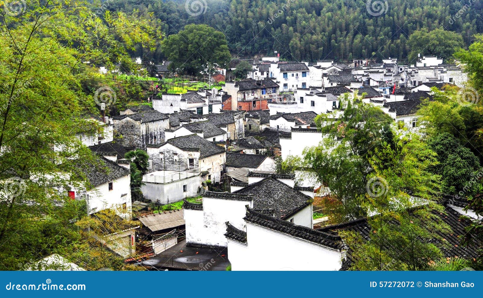 China Village stock photo. Image of spring, walls, architecture - 57272072